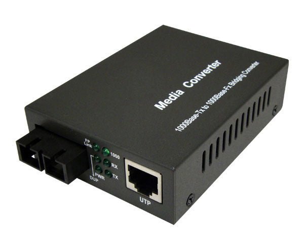 RJ45 to Duplex Multimode SC Fiber Media Converter - 500M