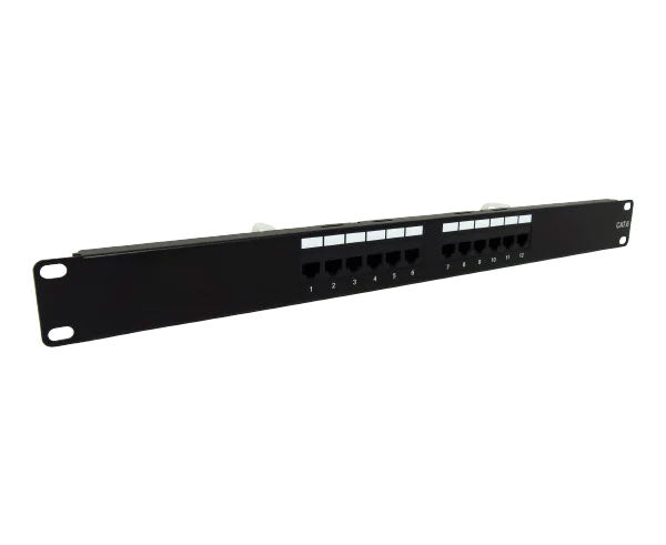 CAT6 12-Port Patch Panel, Rack Mount