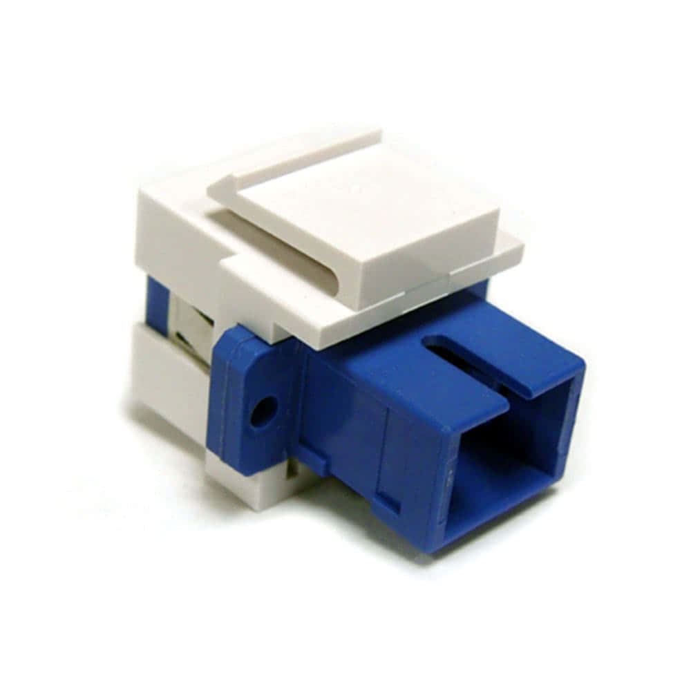 Fiber Keystone Jack, Single-Mode SC Simplex - White